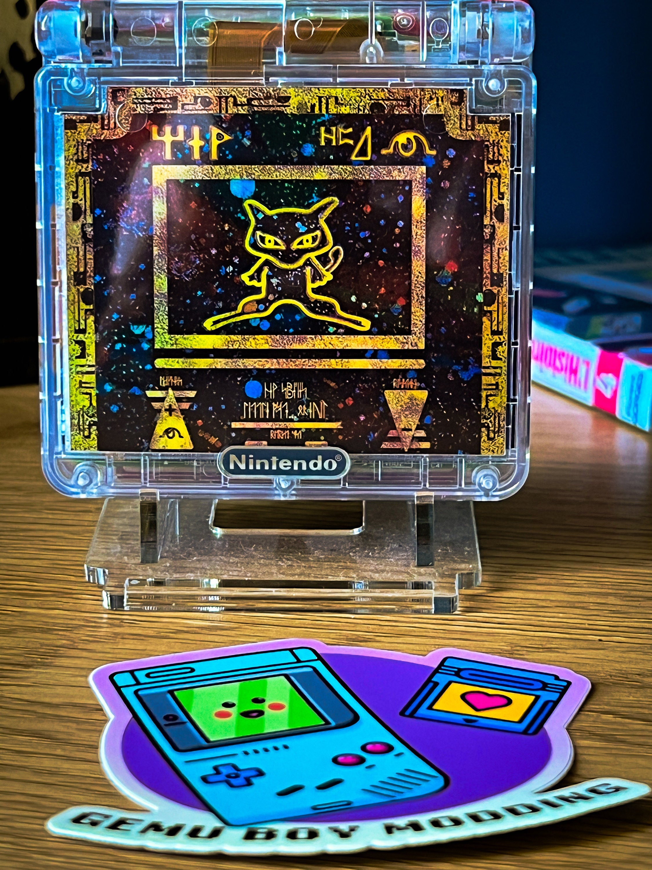 Custom Game Boy Advance SP With IPS Screen Pokemon Mew Edition - Etsy