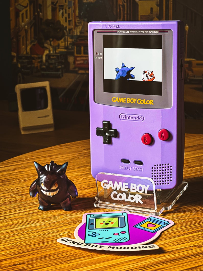Custom Game Boy Color With IPS Screen Pokemon Gengar Purple Edition - Etsy