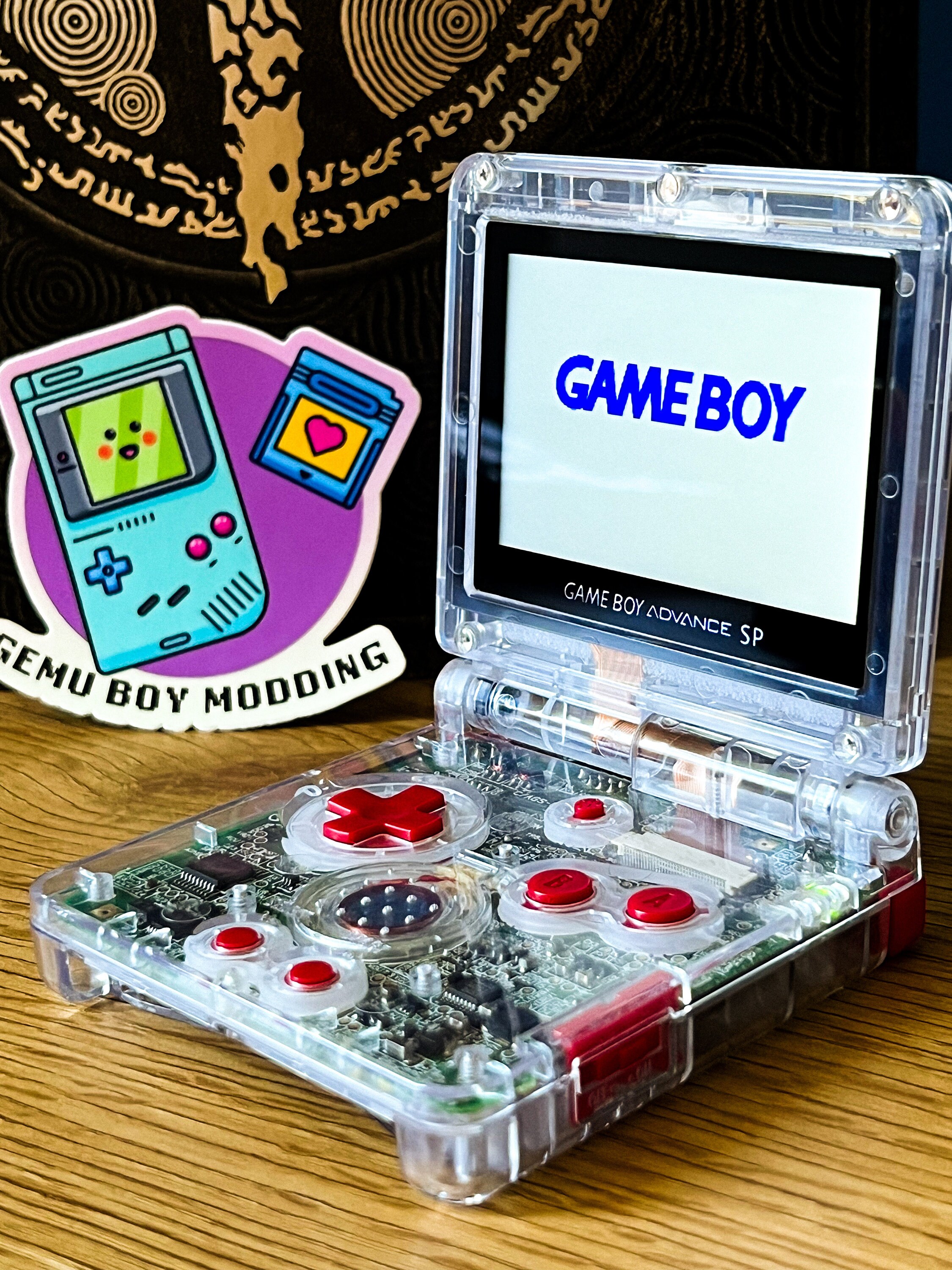 Game Boy Advance SP Modded IPS Screen Pokemon Mew Edition - Etsy