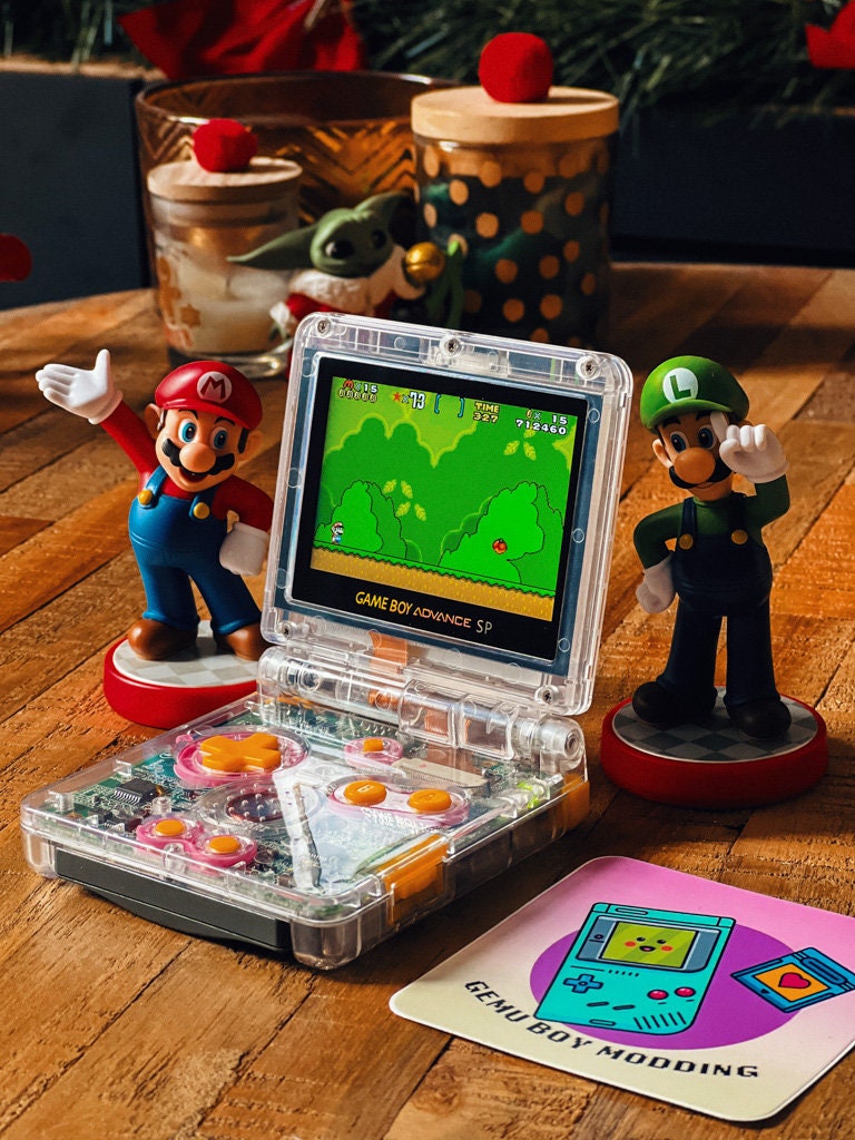 Custom Game Boy Advance SP With IPS Screen Super Mario Edition - Etsy