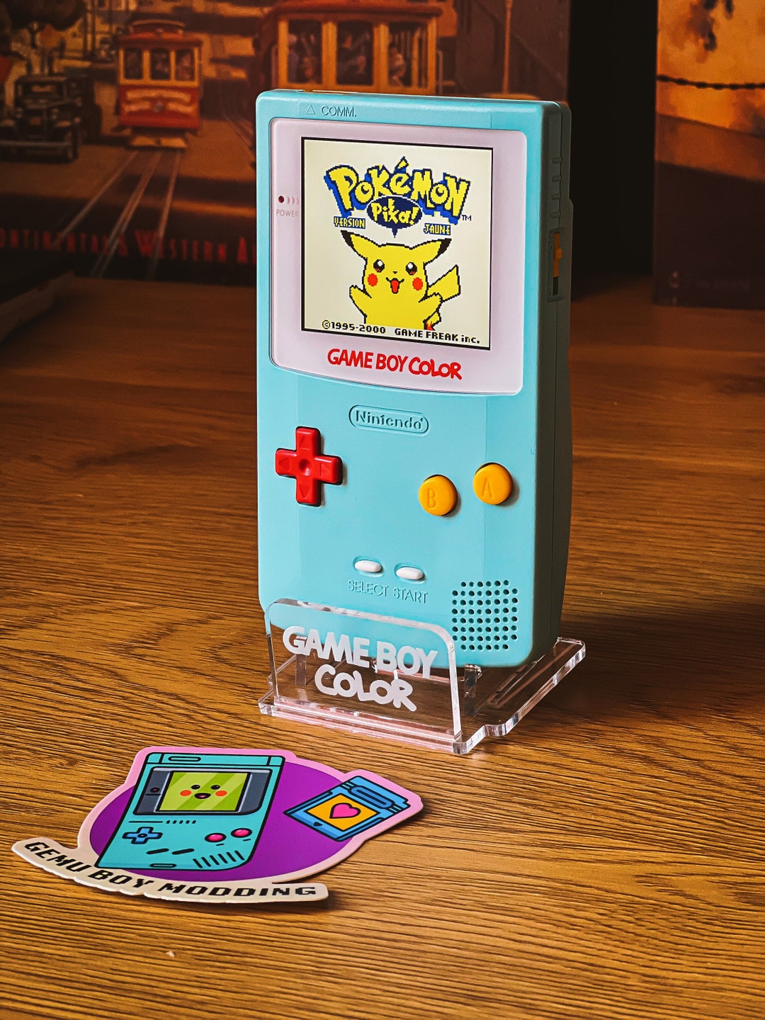 Custom Game Boy Color With IPS Screen Blue Edition - Etsy