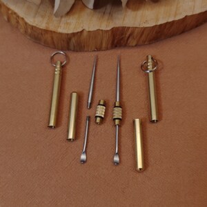 Reusable Metal Toothpick and Ear Spoon With Case (two-in-one), Keychain ...