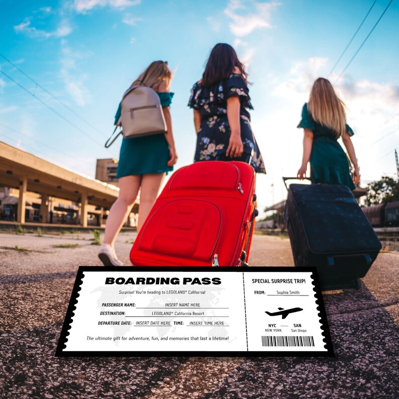 Editable Surprise Trip Boarding Pass: Custom Fake Ticket (digital ...