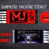 Template MATILDA the Musical Surprise Ticket to THE THEATER, Instant ...