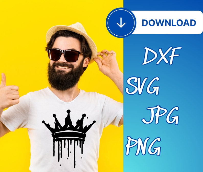 Melted King Crown SVG PNG: Cricut Silhouette Cut File (digital Download ...