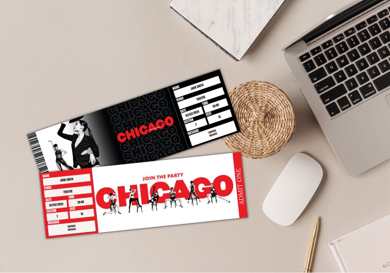 Template Chicago Broadway the Musical Surprise Ticket the Theatre ...