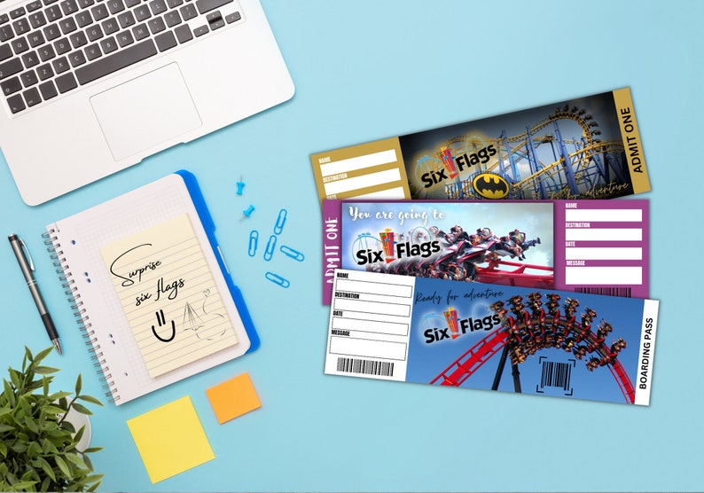 Personalized Six Flags Template Surprise | Editable | Printable | 100% ...