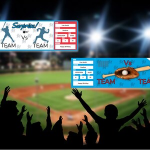Baseball Game Miami Colors Ticket Template Surprise: Ready in Action ...