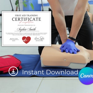 Customizable Certificate of Completion.first Aid Training Course ...