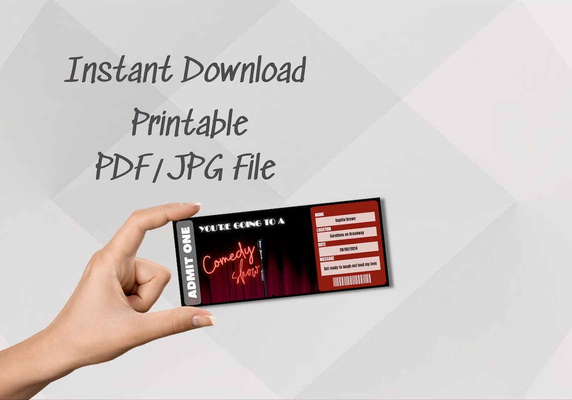 Comedy Event Template Printable Surprise Comedy Show, Night of Laughs ...