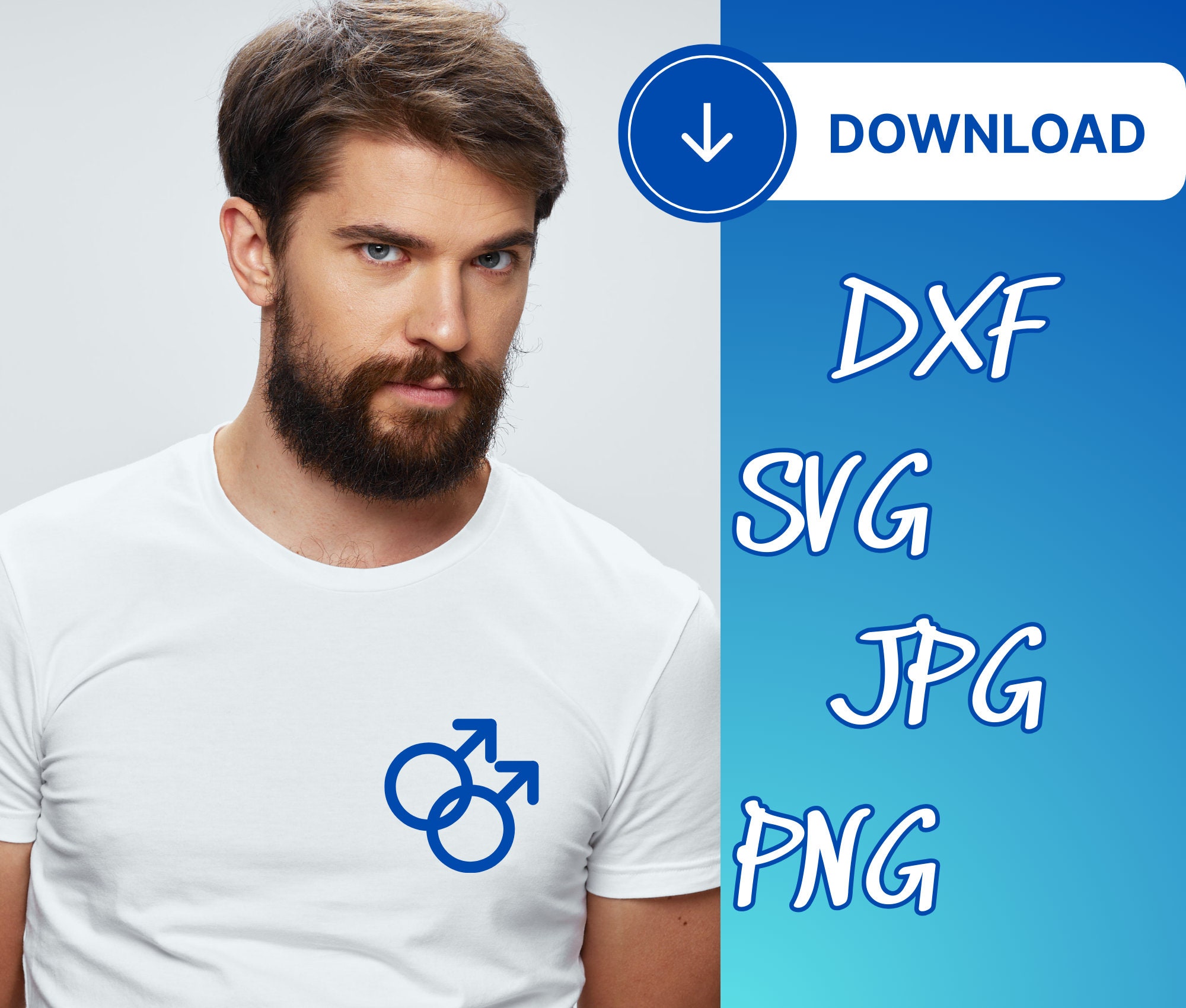 Male Gender Symbol Vector Art SVG- Instant Download Bundle - for Cricut ...