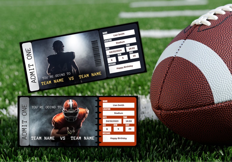 Football Game Ticket Template Surprise, Experience the Thrill of the ...
