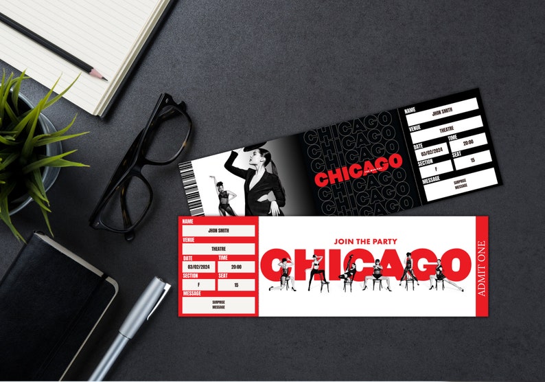 Template Chicago Broadway the Musical Surprise Ticket the Theatre ...