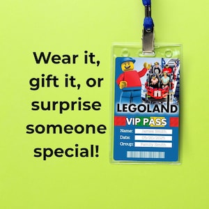 VIP Pass ID Badge for Kids – Inspired by LEGOLAND Theme Park, Editable ...