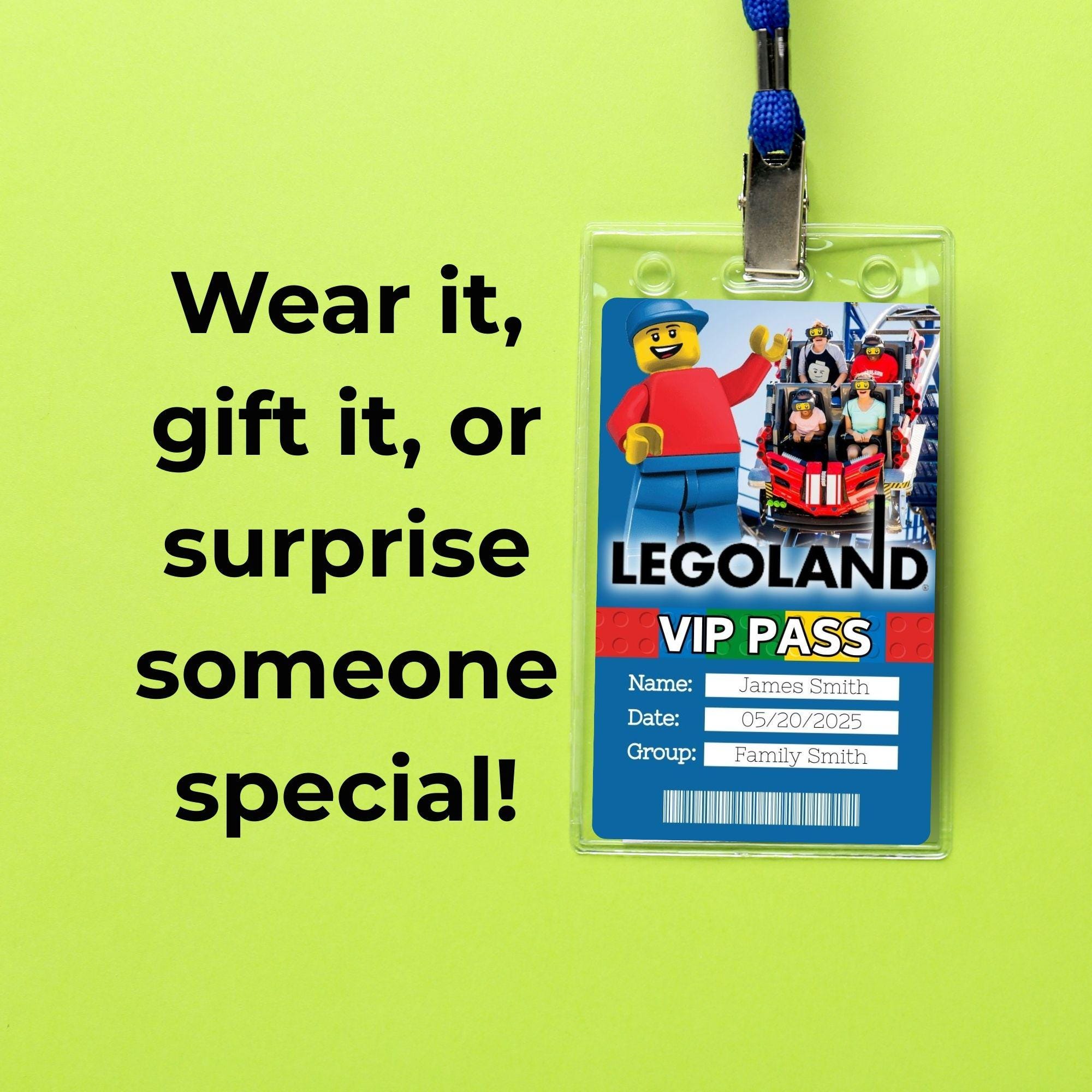 VIP Pass ID Badge for Kids – Inspired by LEGOLAND Theme Park, Editable ...