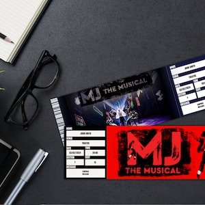 Template MJ Broadway the Musical Surprise Ticket the Theatre, Instant ...
