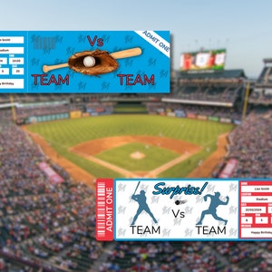 Baseball Game Miami Colors Ticket Template Surprise: Ready in Action ...