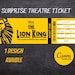 Printable the Wizard of Oz the Musical Surprise Ticket Template to the ...