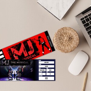 Template MJ Broadway the Musical Surprise Ticket the Theatre, Instant ...