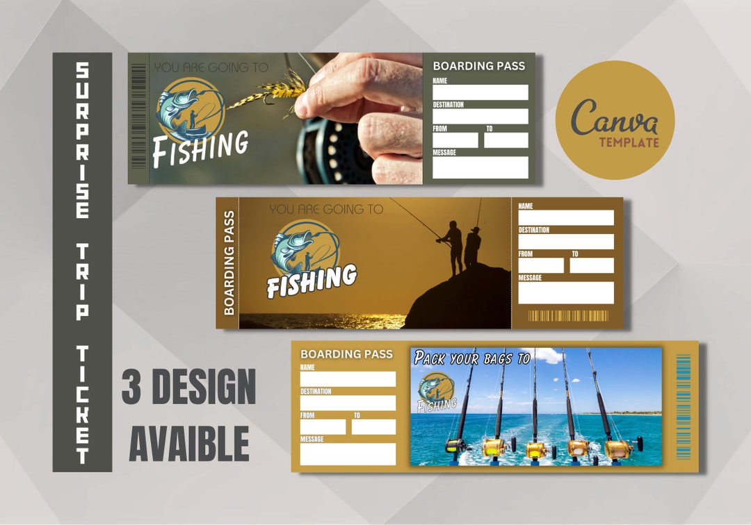 Personalized FISHING Surprise Template | Editable | Printable | 100% ...