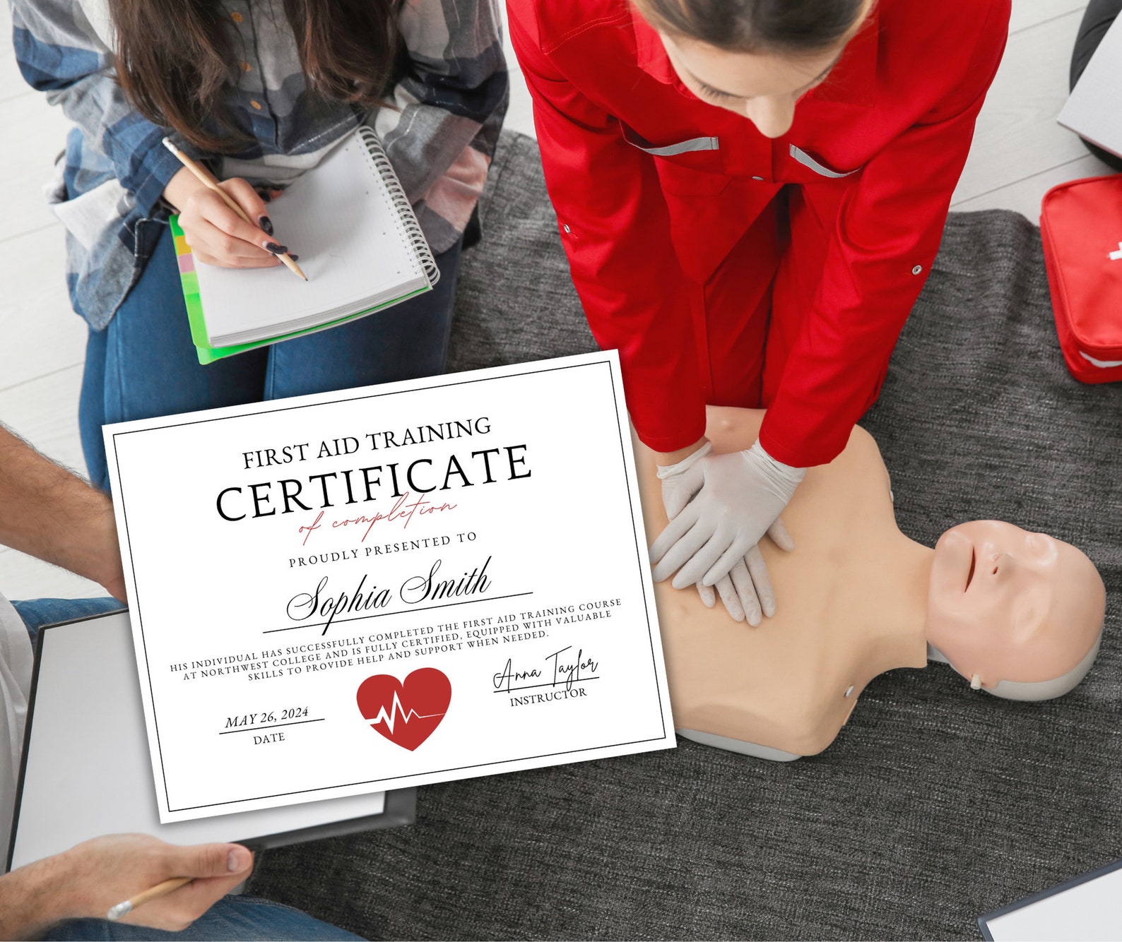 Customizable Certificate of Completion.first Aid Training Course ...