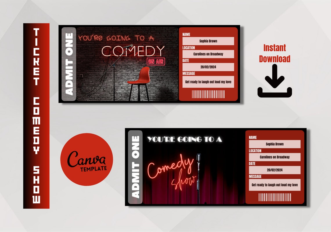Comedy Event Template Printable Surprise Comedy Show, Night of Laughs ...