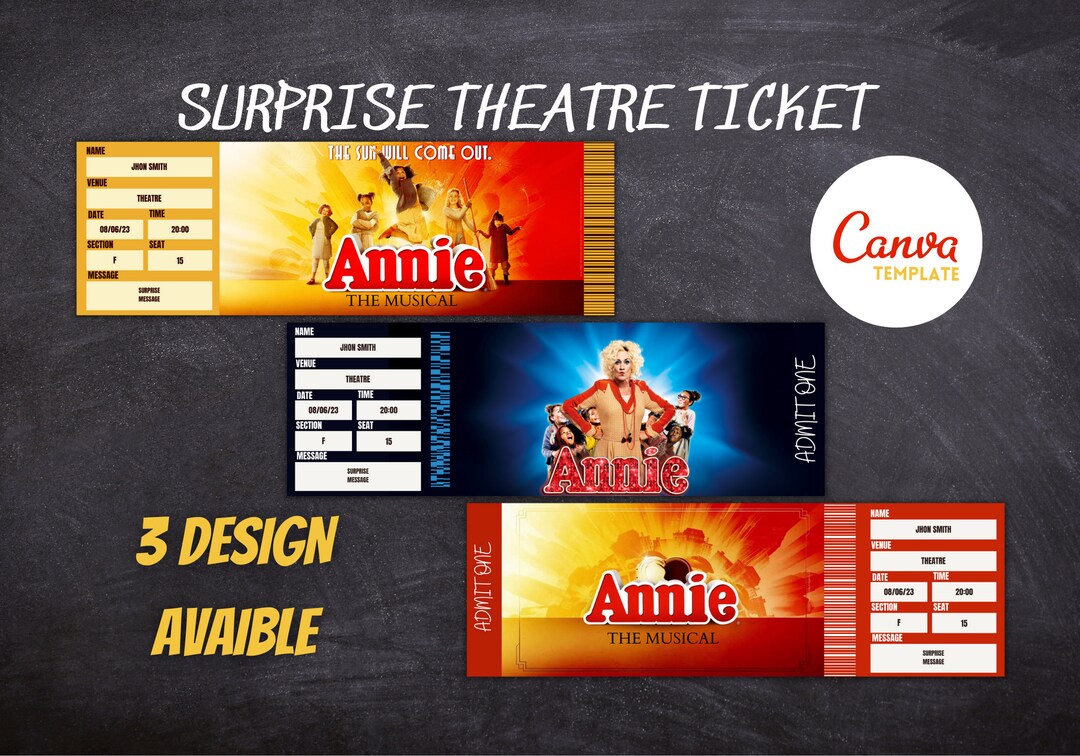 Template Annie -the Sun Will Come Out the Musical THE THEATER Surprise ...