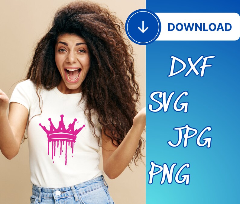 Melted King Crown SVG PNG: Cricut Silhouette Cut File (digital Download ...