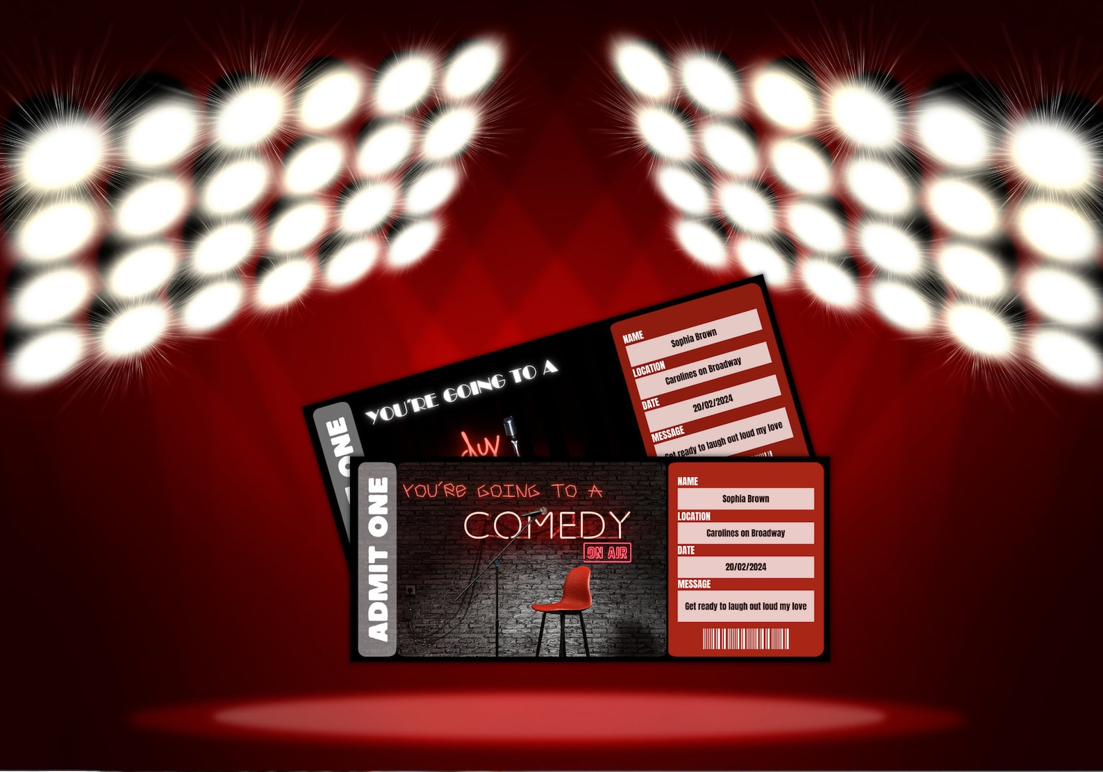 Comedy Event Template - Printable Surprise Comedy Show, Night of Laughs ...