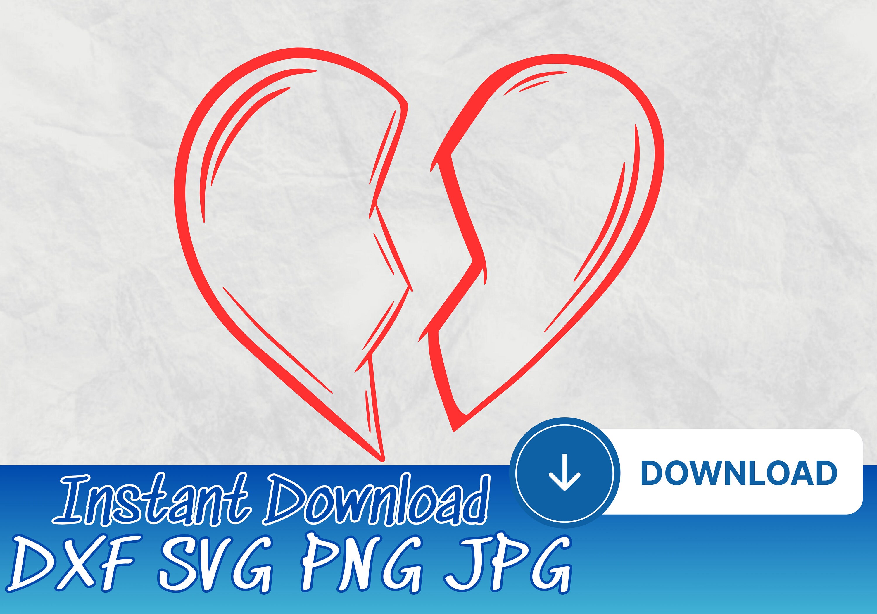 Broken Heart Clip Art Pack - Best Friends SVG Dxf PNG and JPG Files ...