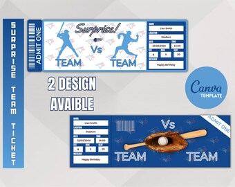 Editable Toronto Blue Jays Custom Baseball Tickets, Baseball Tickets ...