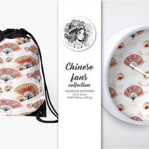 Chinese Style Fan Pattern - Etsy