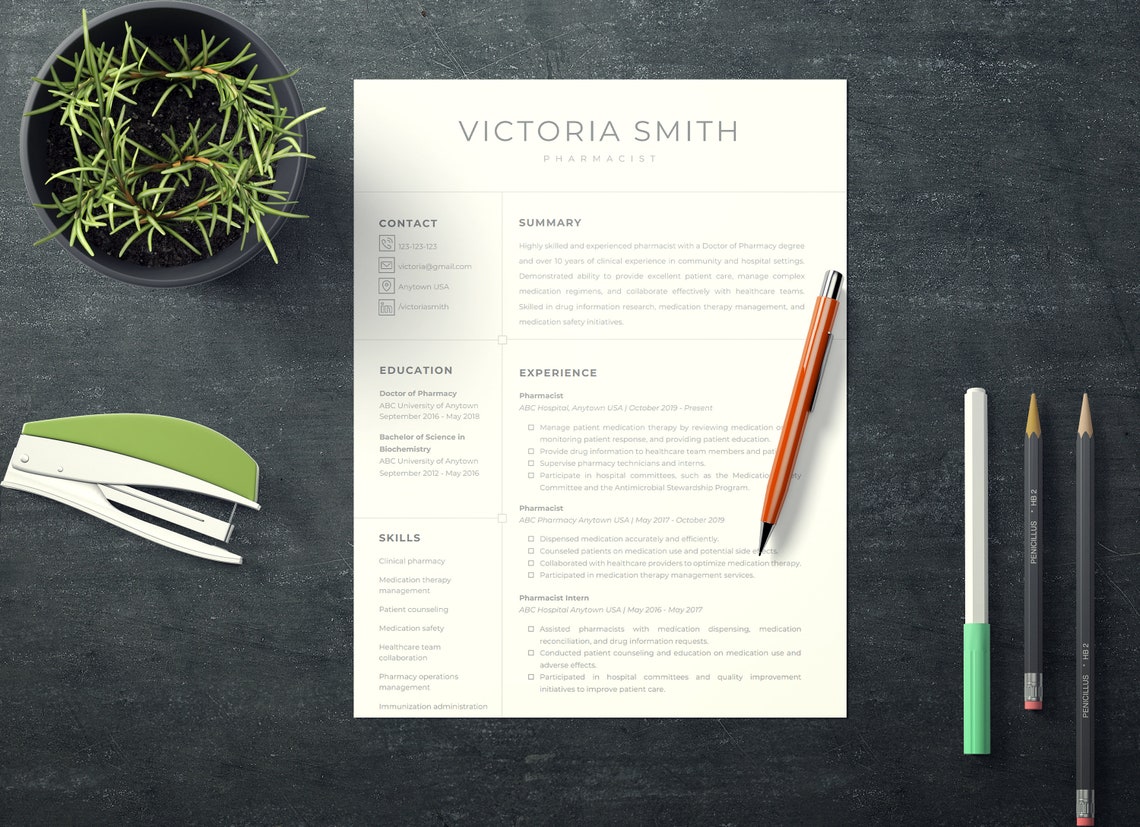 Resume, Modern Resume Template for Word, Modern Executive Resume ...