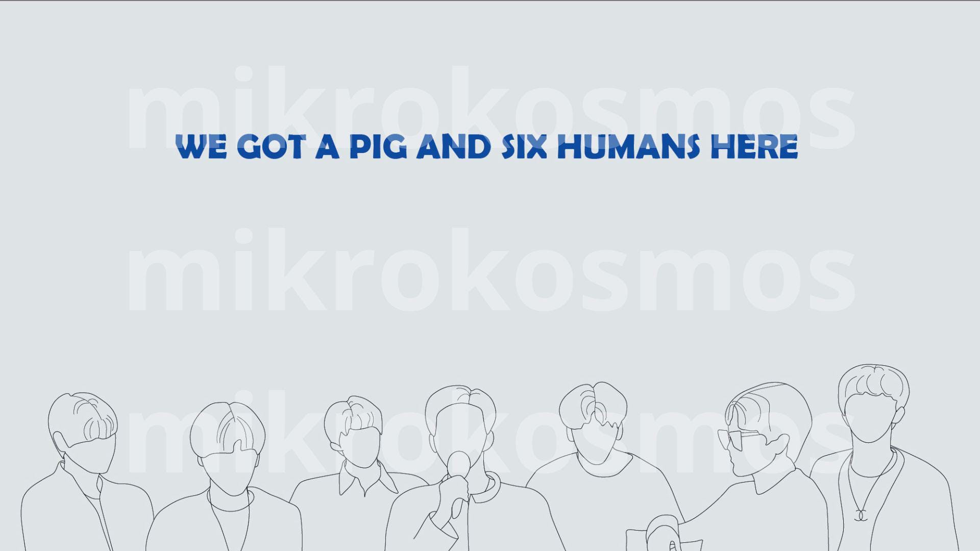 BTS COMPUTER WALLPAPER we Got a Pig and Six Humans Here - Etsy