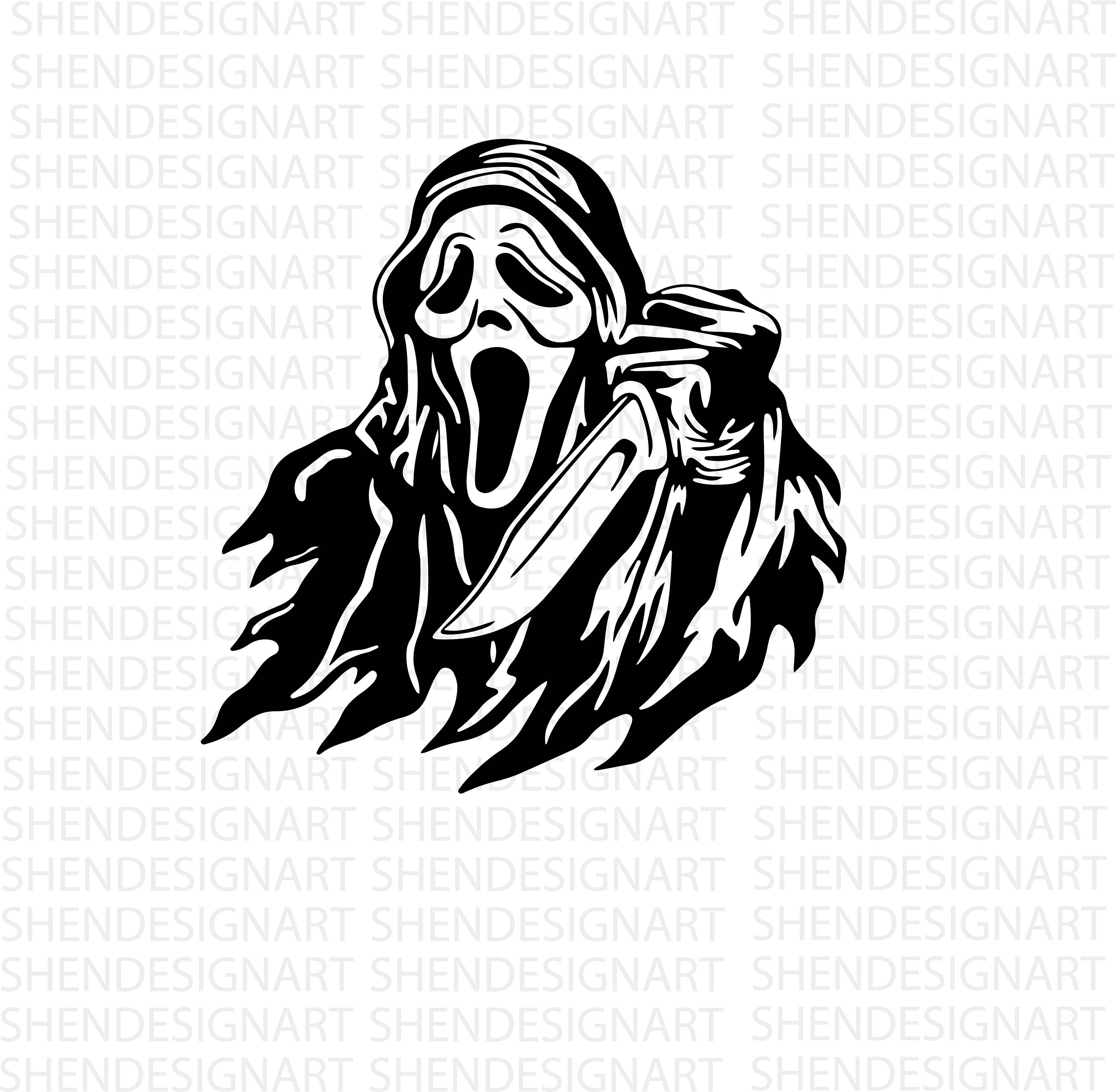 Scream ghost faceSVG / Clipart para Cricut y Silhouette / png - Etsy México