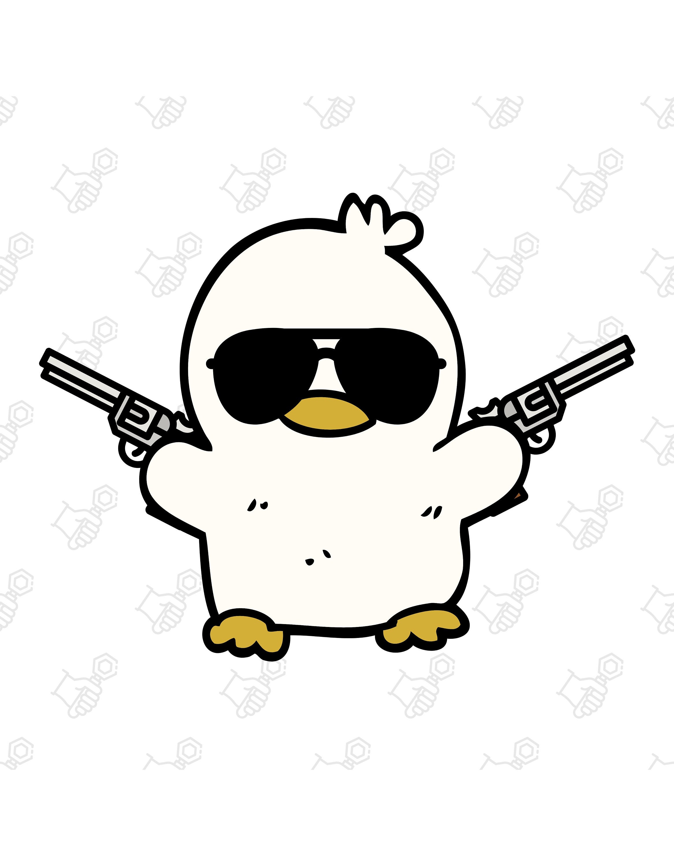 Pato SVG - PNG, Pato con pistola SVG, Pato divertido Svg, Pato con ...