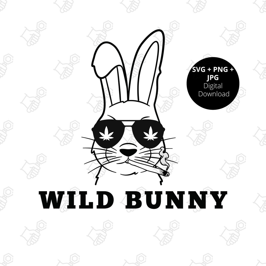 420 SVG - PNG, Bunny With Smoke SVG, Funny Bunny Svg, Marijuana Svg Png ...