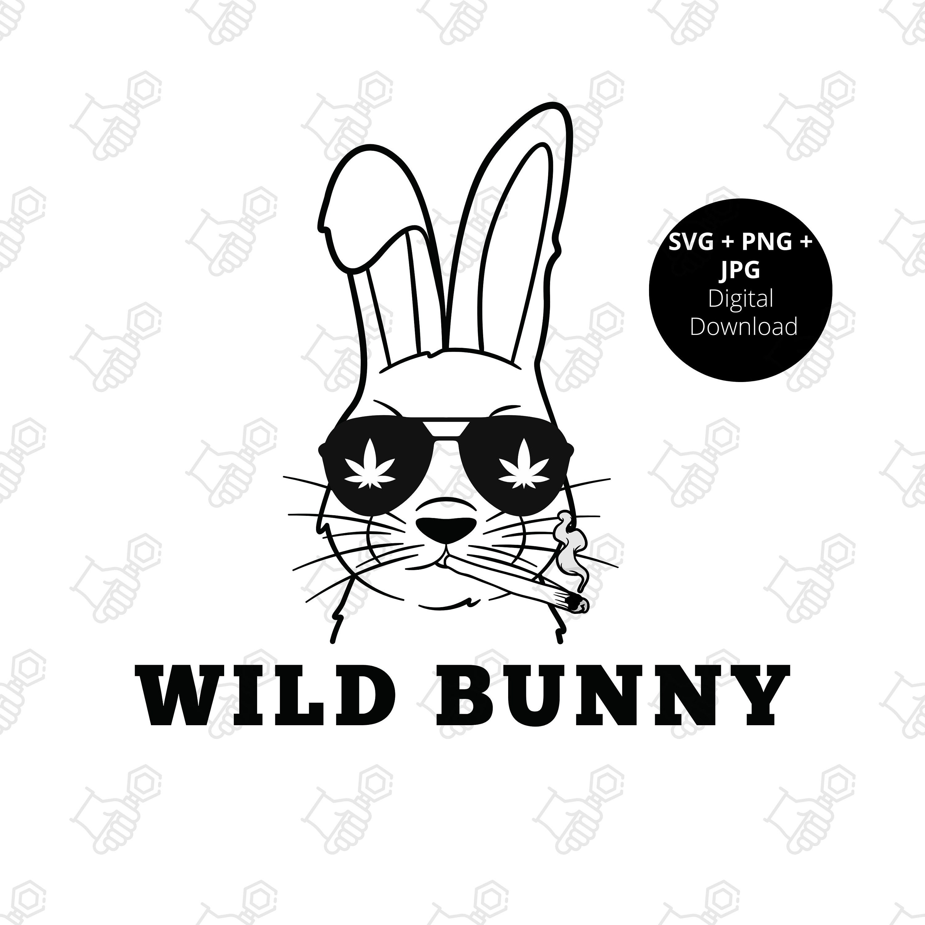 420 SVG PNG, Bunny With Smoke SVG, Funny Bunny Svg, Marijuana Svg Png ...