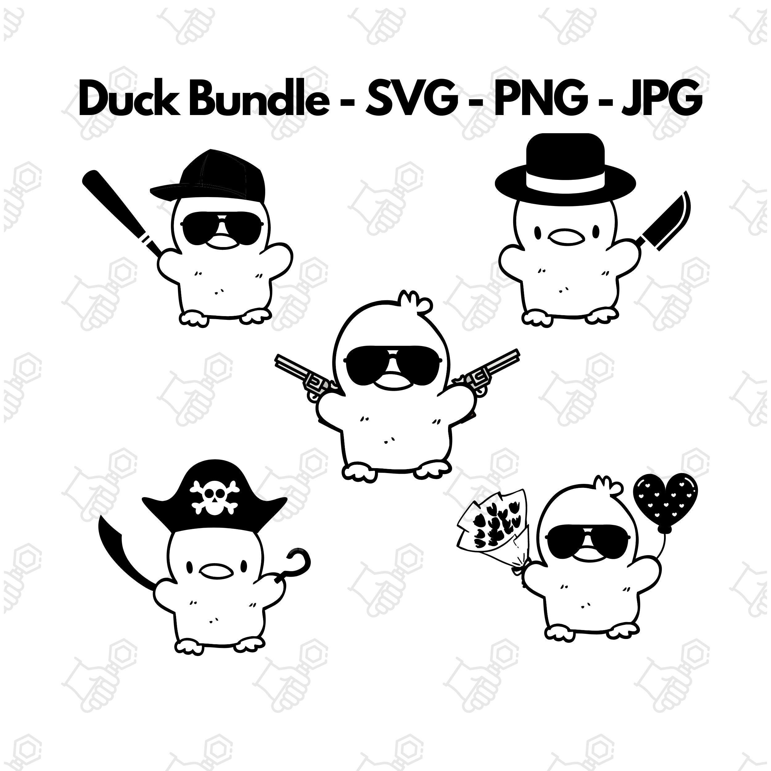Duck SVG PNG Duck Bundle SVG Duck With Knife Svg Duck With Gun Svg Duck ...