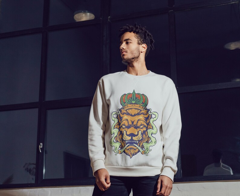 Weed SVG PNG DXF, Lion Smoking Svg, Rastafari Svg, Marijuana Svg Png ...