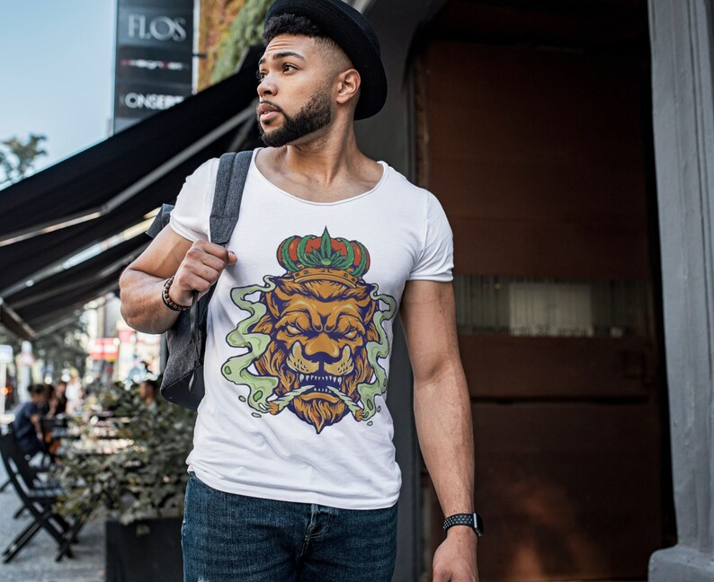 Weed SVG PNG DXF, Lion Smoking Svg, Rastafari Svg, Marijuana Svg Png ...