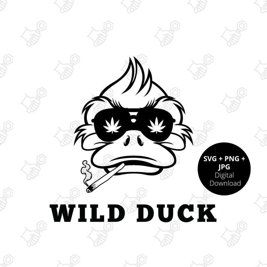Weed SVG PNG, Duck With Smoke SVG, Funny Duck Svg, Animal Svg, Duck ...