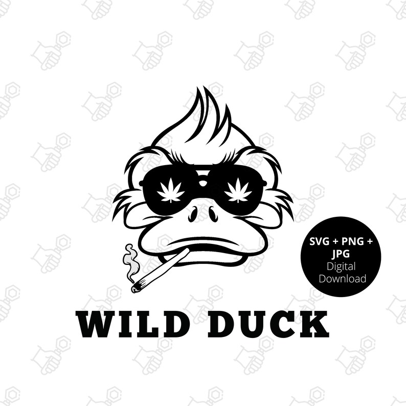 Weed SVG PNG, Duck With Smoke SVG, Funny Duck Svg, Animal Svg, Duck ...