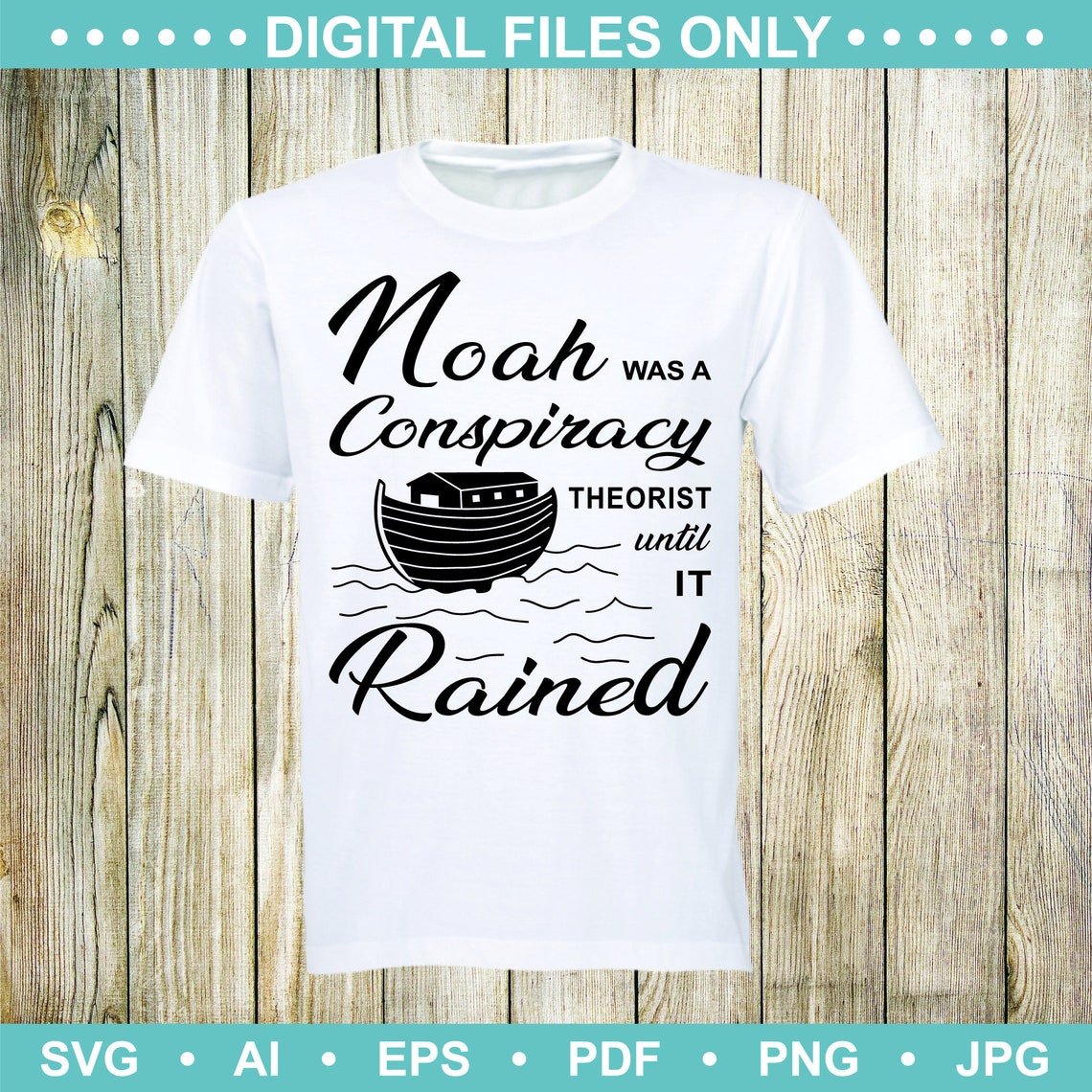 Noah Ark Faith Based SVG Design Boat Animal Flooddigital - Etsy