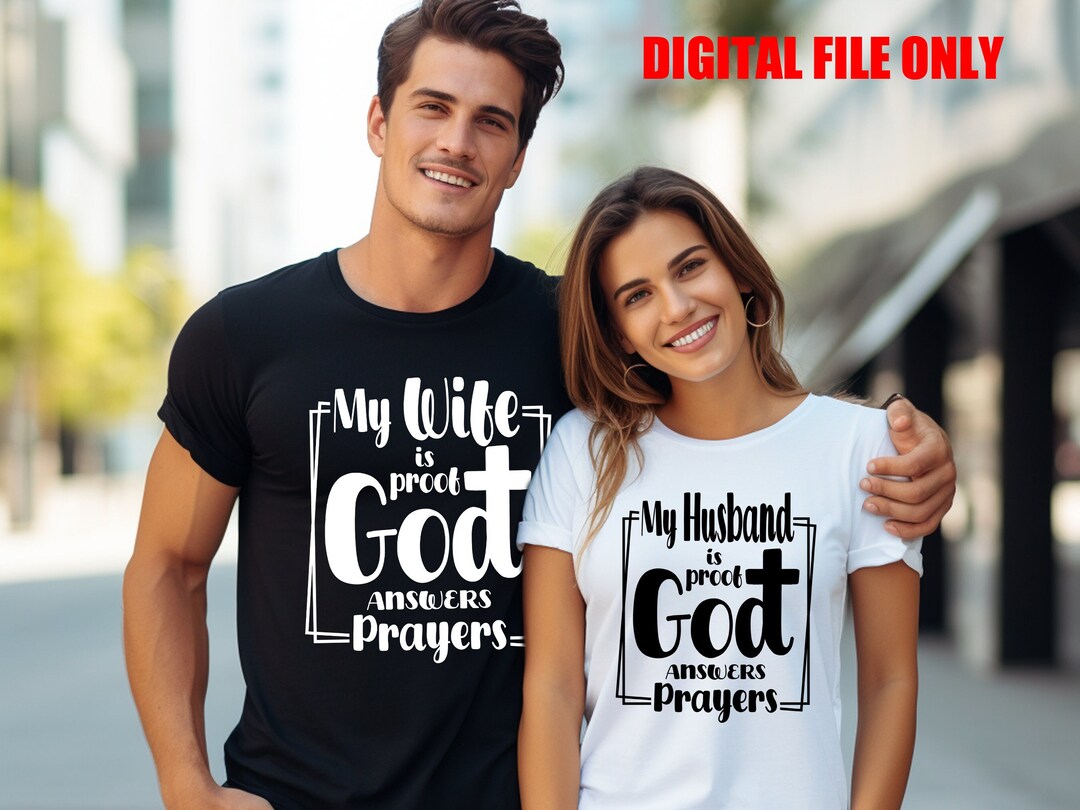 Husband Wife God Answers Prayers SVG, Couple Faith Design (digital ...