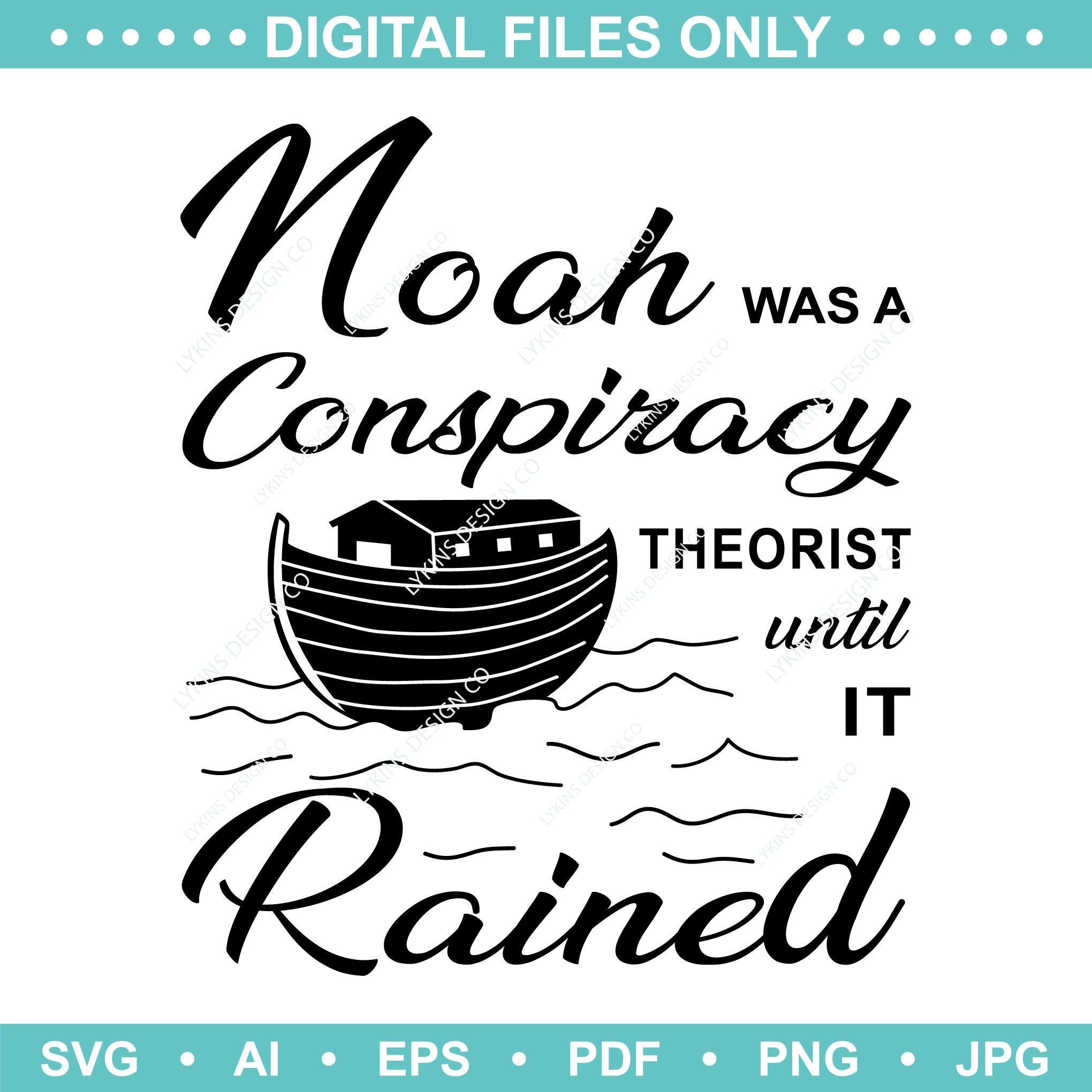 Noah Ark Faith Based SVG Design Boat Animal Flooddigital - Etsy