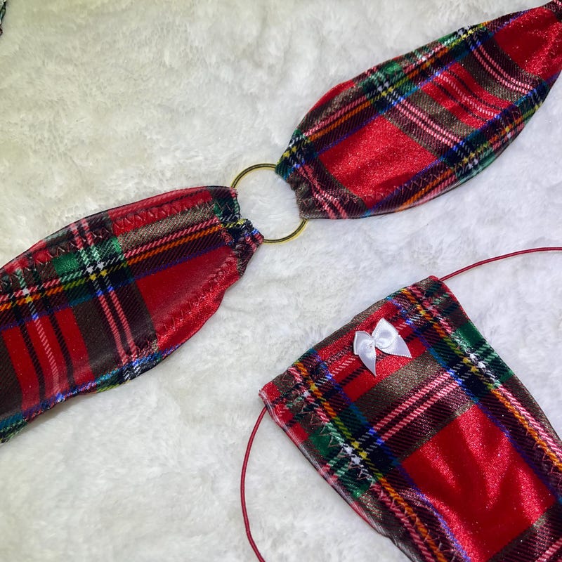 Plaid Bikini Micro - Etsy