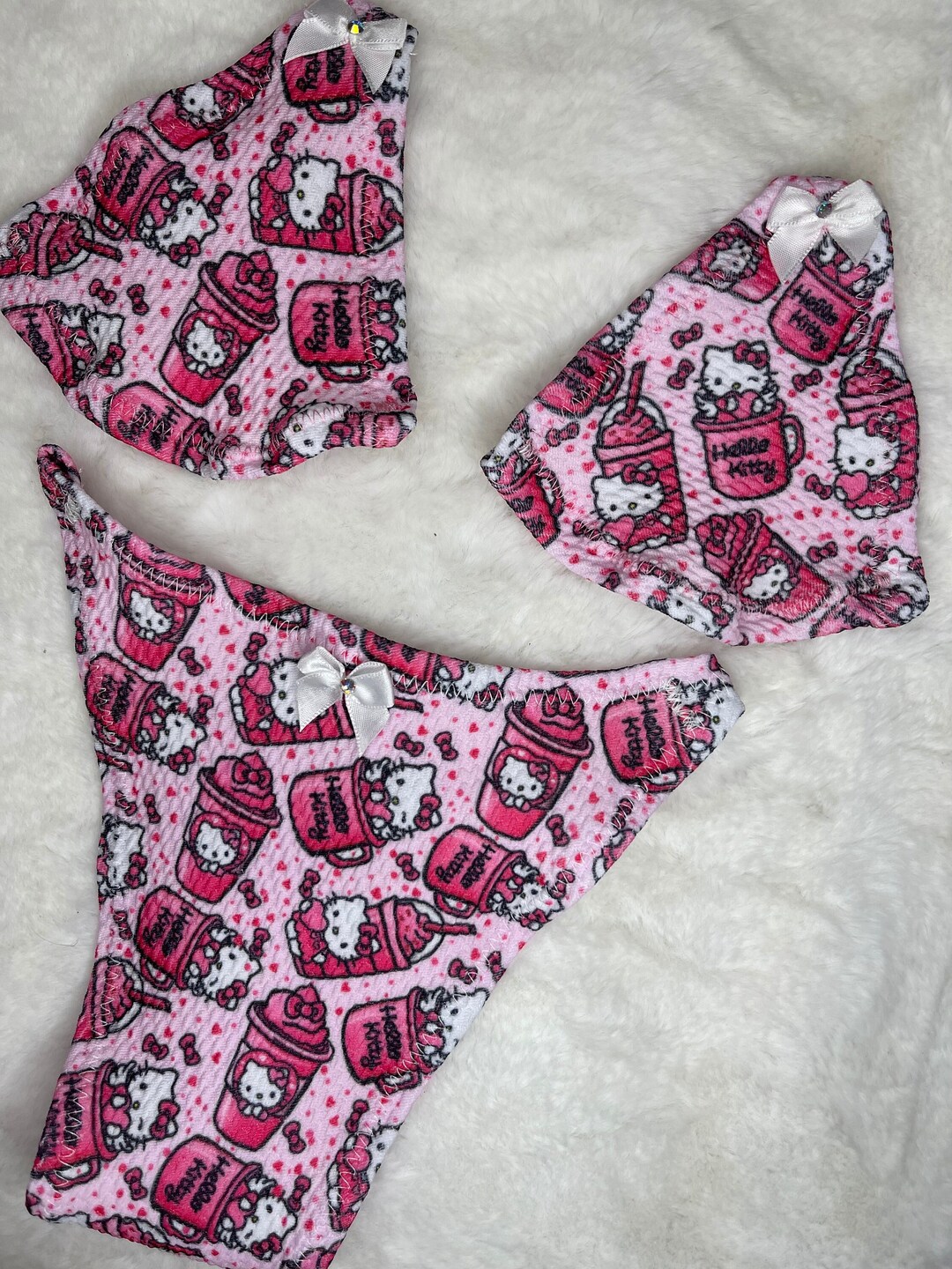 Kitty Micro Bikini Sanrio Kitty Stripper Outfit Exotic Dancewear Kawaii Manga Bikini Etsy