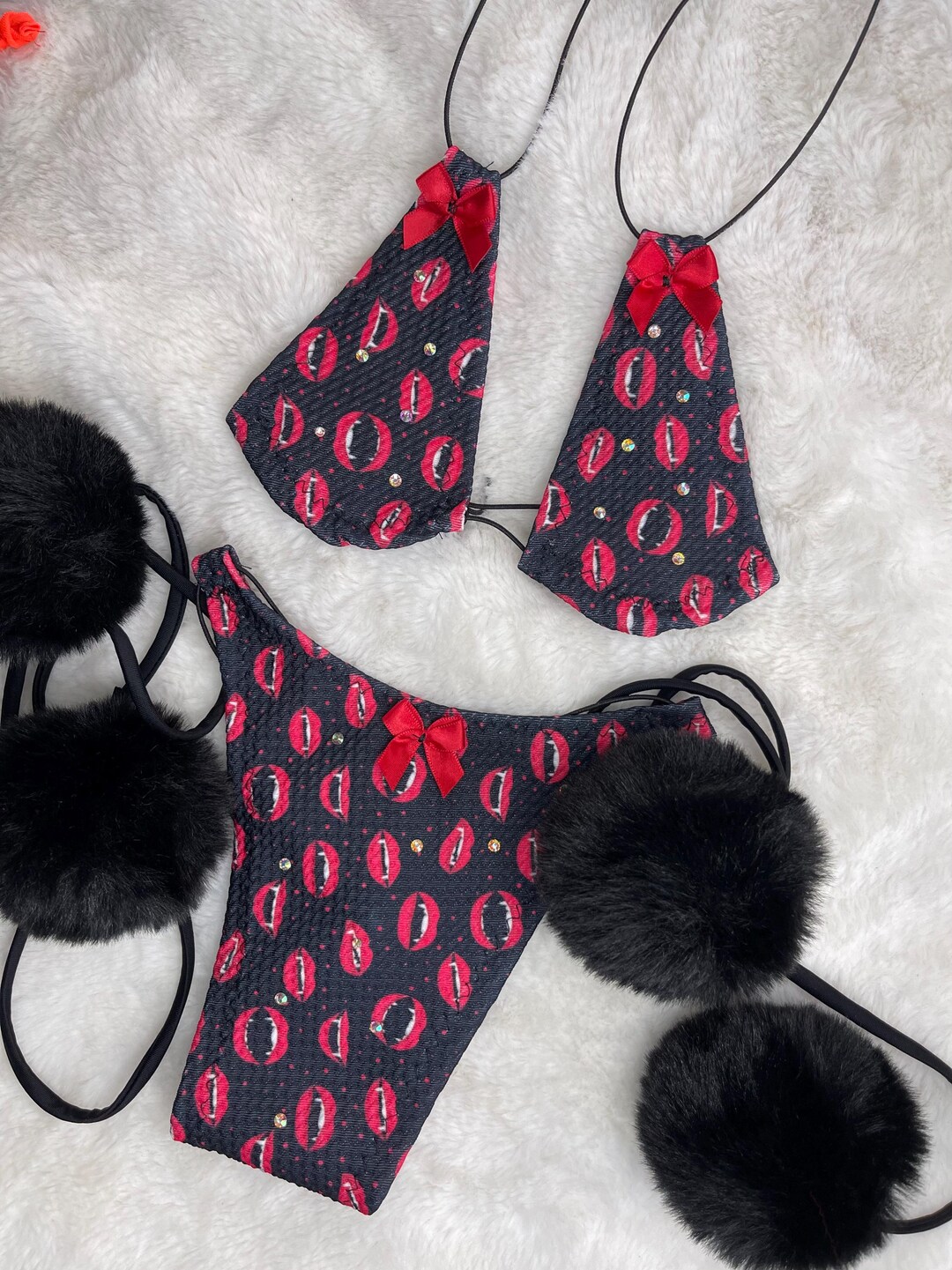 Vampire Micro Bandeau Bikini Stripper Outfit | Exotic Dancer Outfit ...
