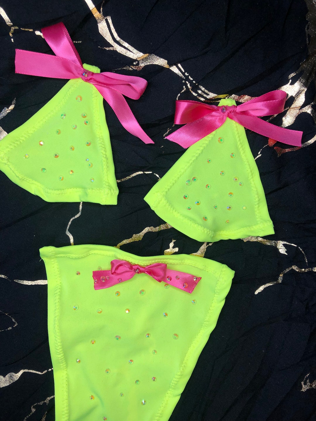 Neon Micro Bikini | Kawaii Stripper Outfits | Exotic Dancewear Set ...